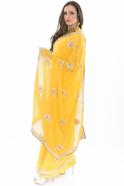 Golden Glow Ready-Made Sari – Saris and Things