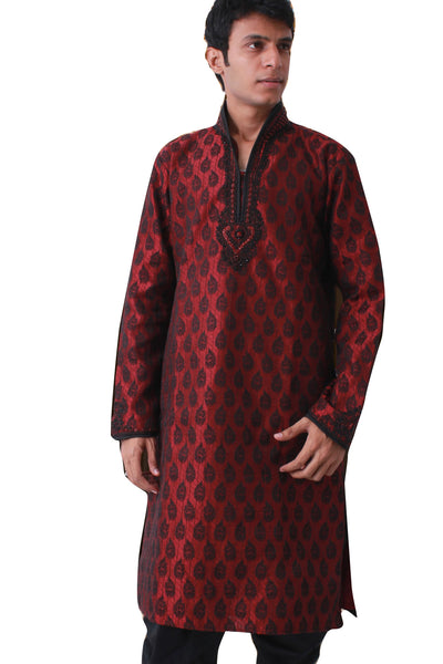 High Neck Sangeet Kurta Set Sherwani - Indian Ethnic Wear for Men ...